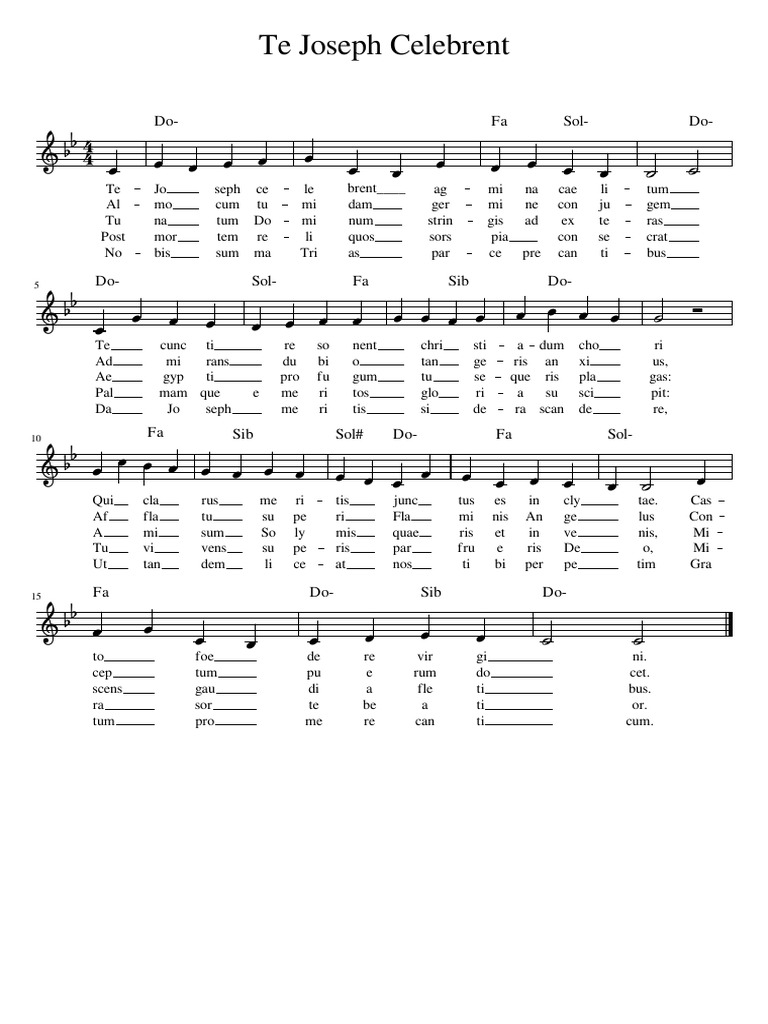 Te Joseph Celebrent | PDF