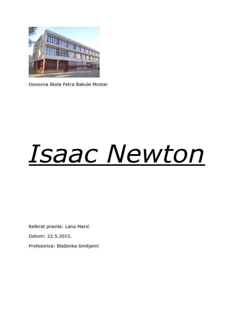 Isaac Newton | PDF