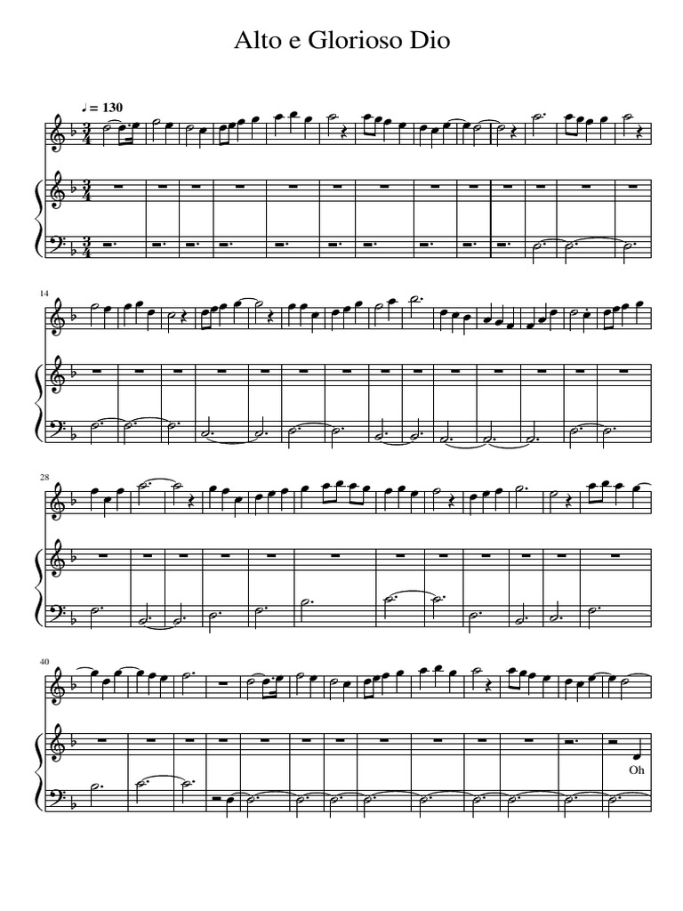 Alto e Glorioso Dio | PDF