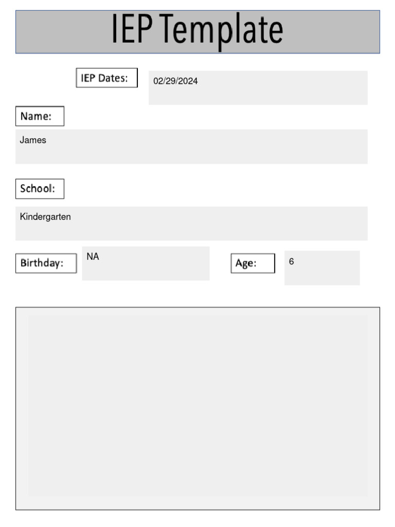 James Iep | PDF | Self Awareness | Teachers