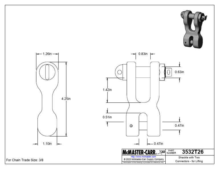 3532T26 - Shackle With Two Connectors - For Lifting | PDF