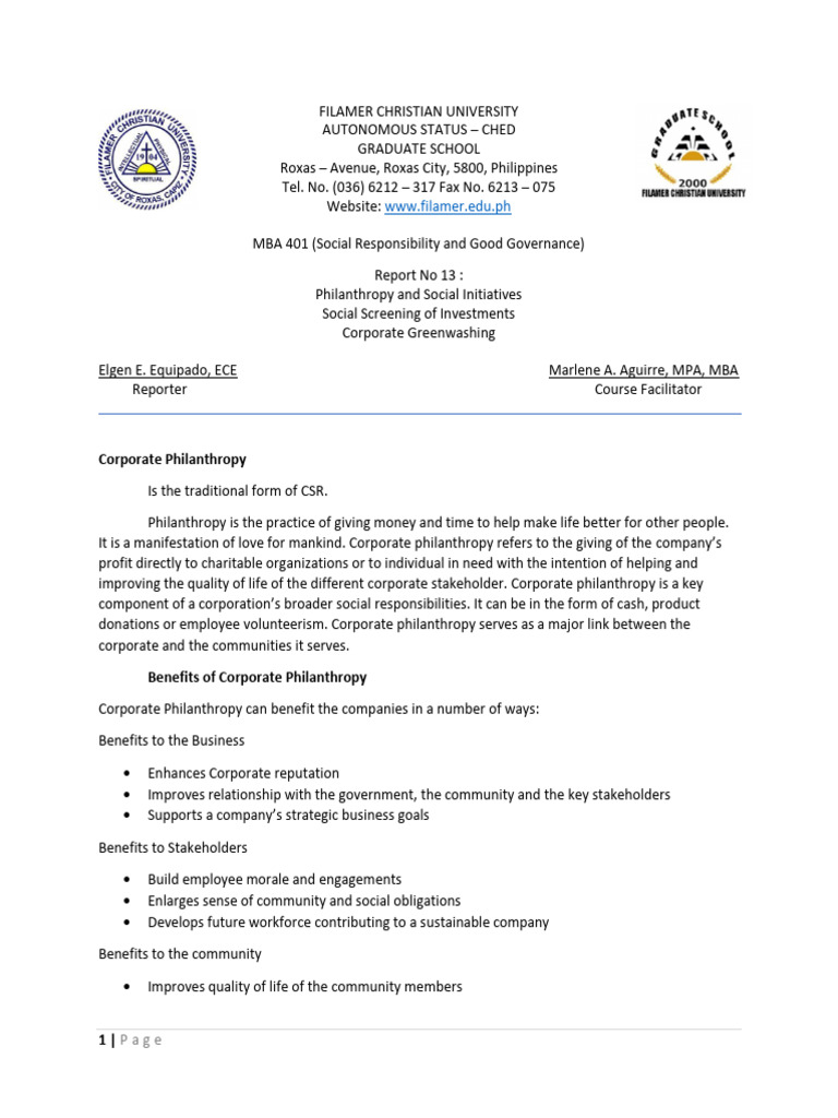 CSR Report No. 13 | PDF | Corporate Social Responsibility | Natural Environment