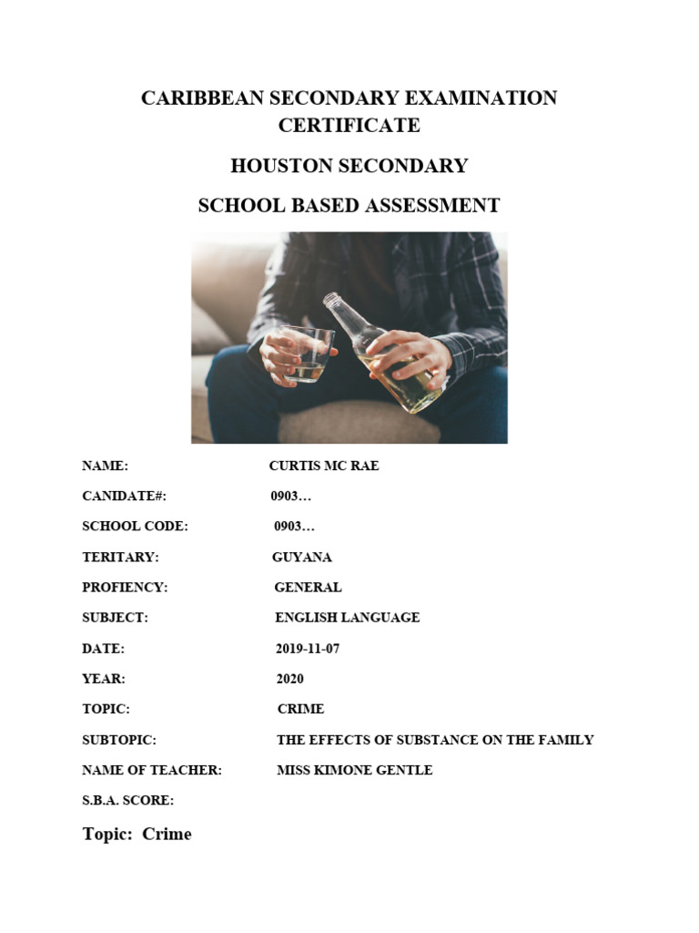 Curtis Edited ENG SBA | Download Free PDF | Child Abuse | Substance Abuse