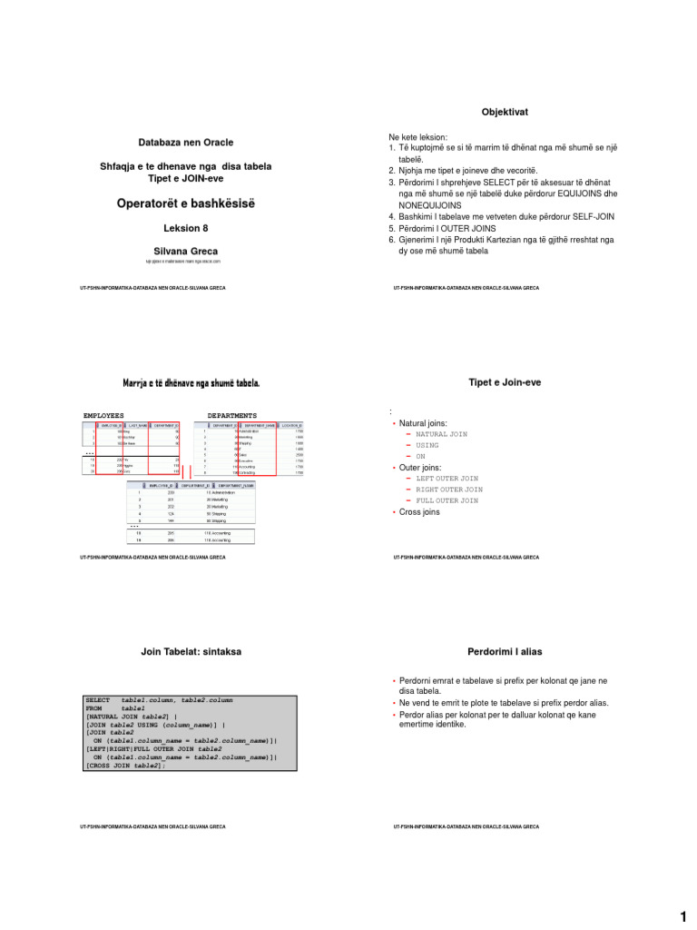 Leksion 8 Joinet Op e Bashkesise | PDF