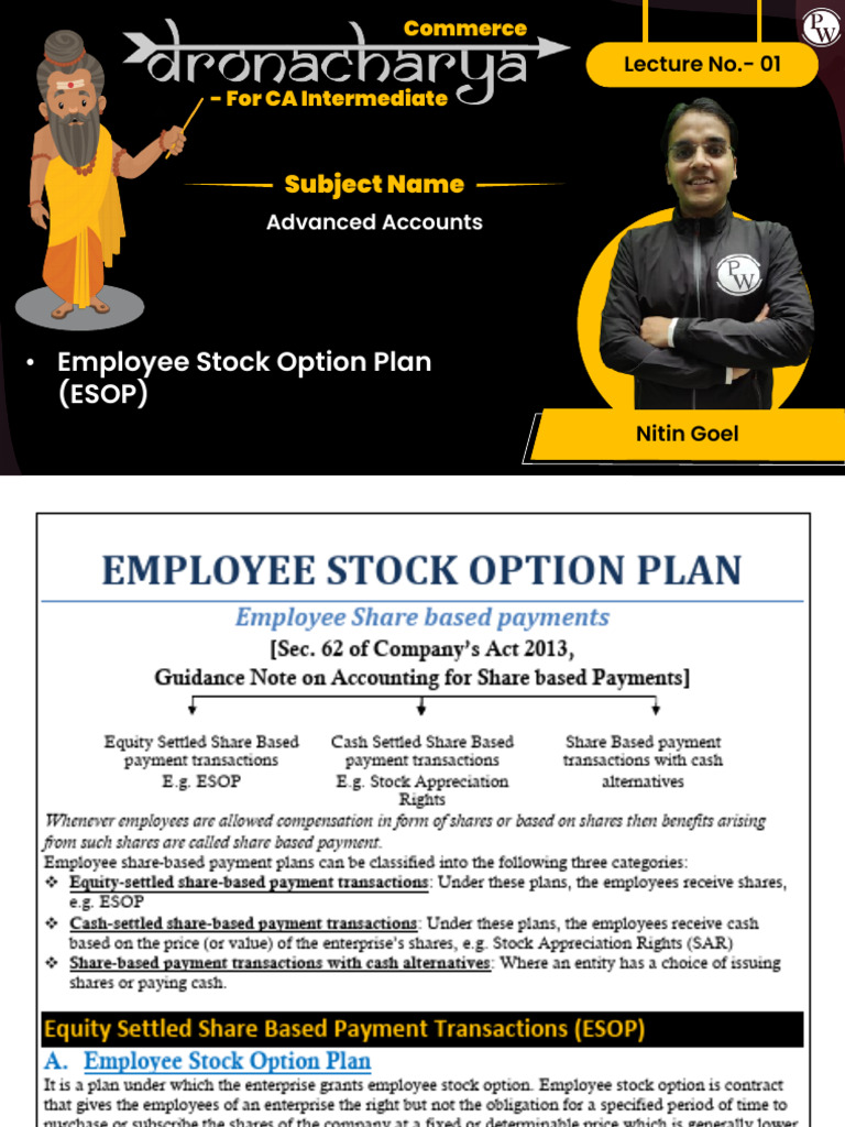ESOP | PDF | Option (Finance) | Stocks