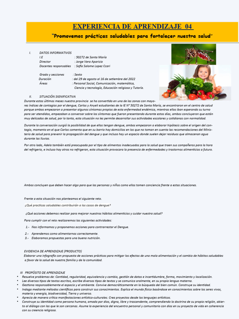 6 ° Experiencia de Aprendizaje N°07 | Descargar gratis PDF | Decimal | Números