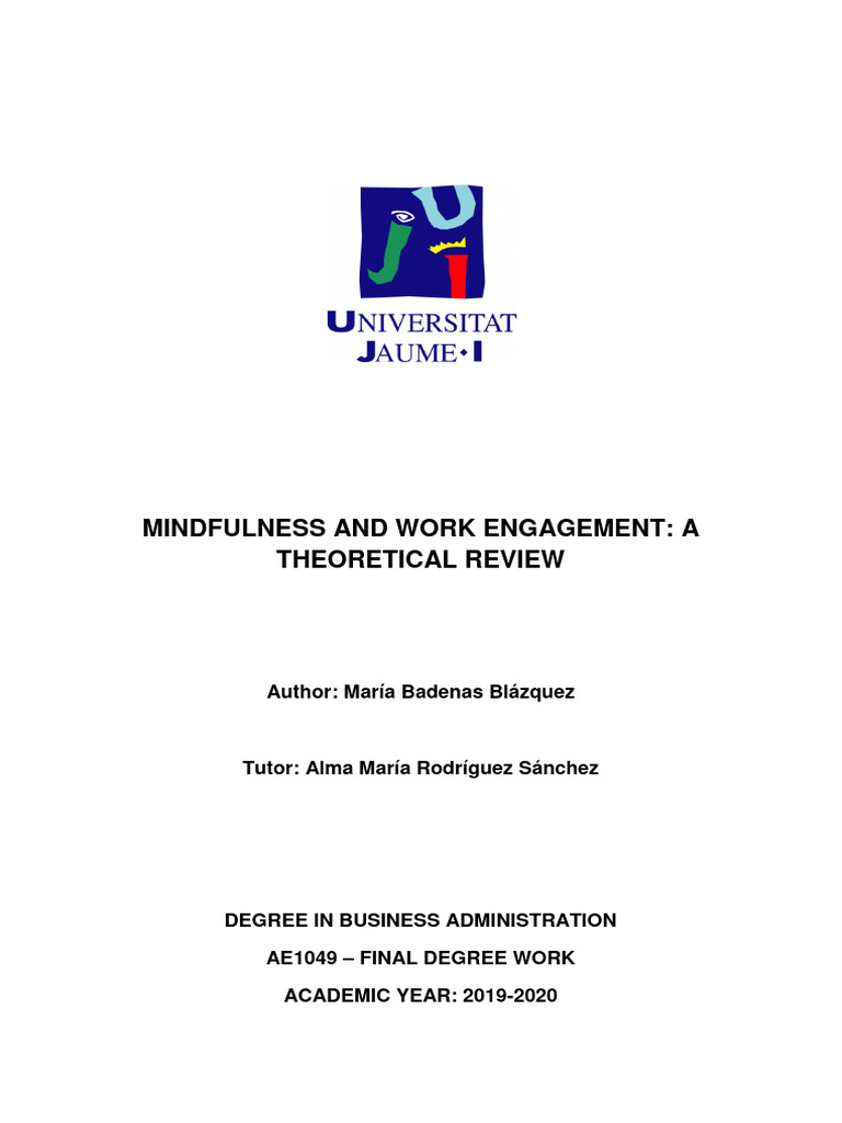 TFG 2020 BadenasBlazquez Maria | PDF | Mindfulness | Occupational Burnout