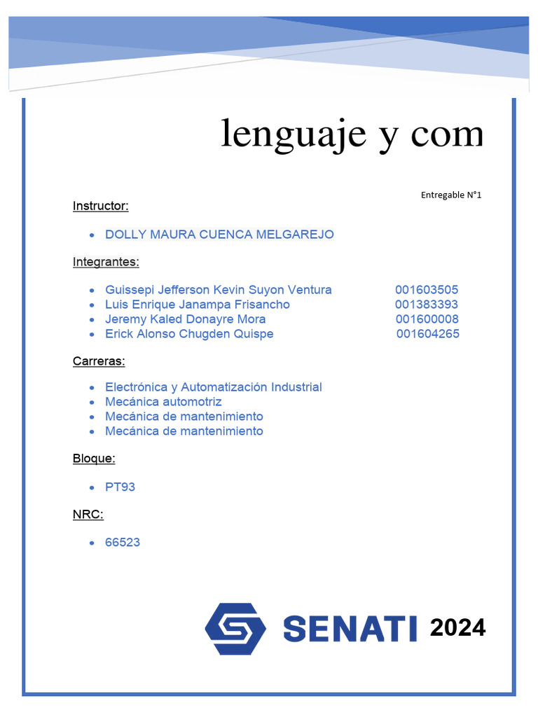 Entregable - E01 | PDF