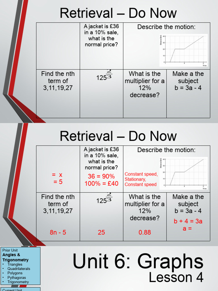 Lesson 4 Velocity Time Graphs | PDF | Area | Acceleration