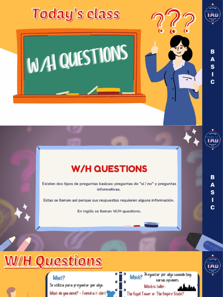 Basic 2 - WH Questions | PDF