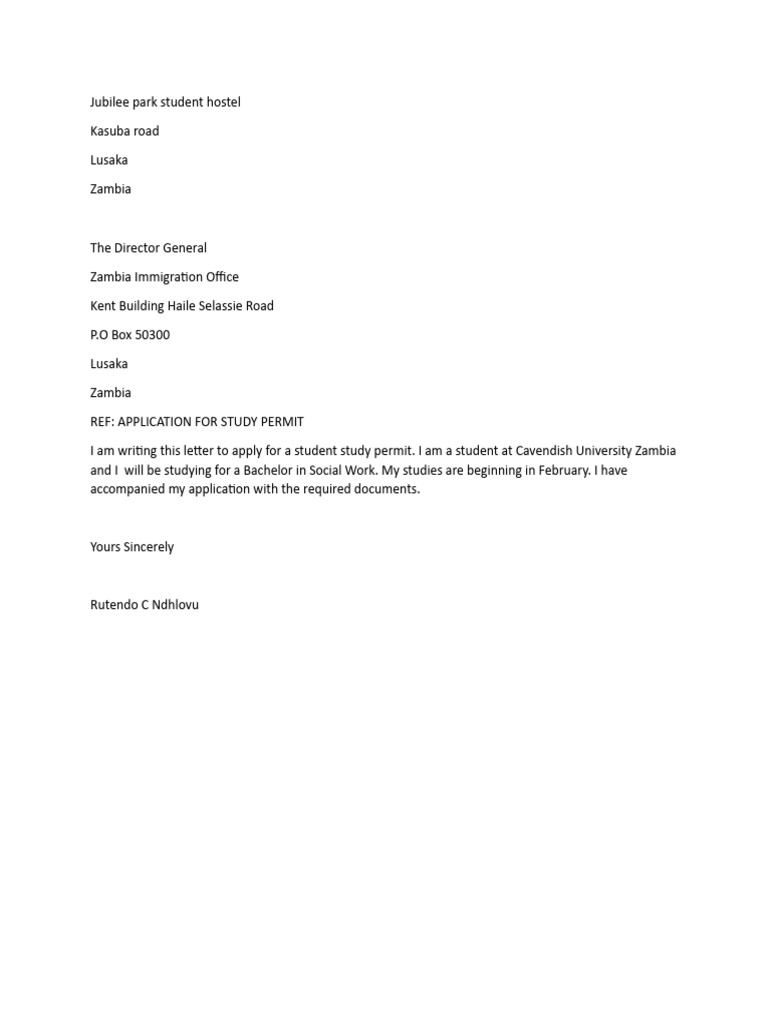 Study Permit Application (1) (2) .Docx Cathy | PDF