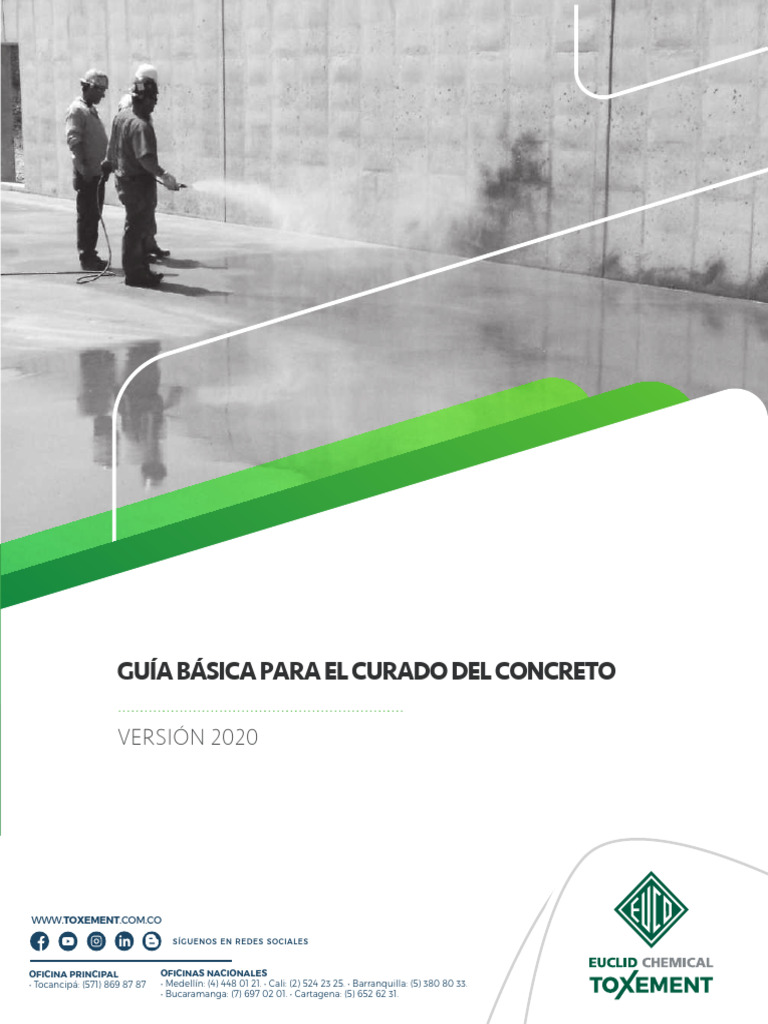 GUIA BASICA DE CURADO TOXEMENT | PDF | Hormigón | Cemento