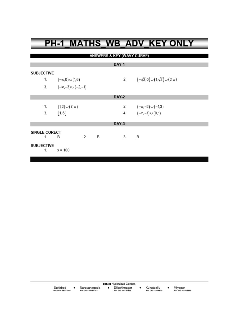 PH-1 Maths | PDF