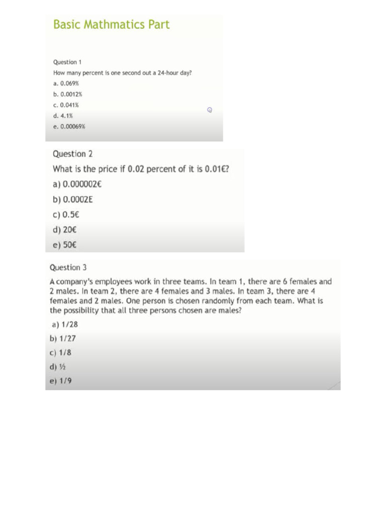 Basic Mathmatics Parts | PDF