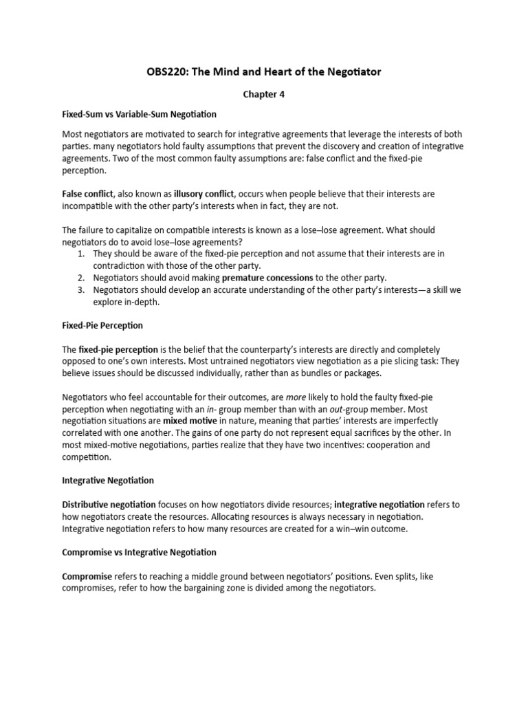 Chapter 4 | PDF | Negotiation | Pareto Efficiency