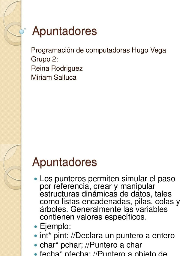 PDF Apuntadores Programacion | PDF