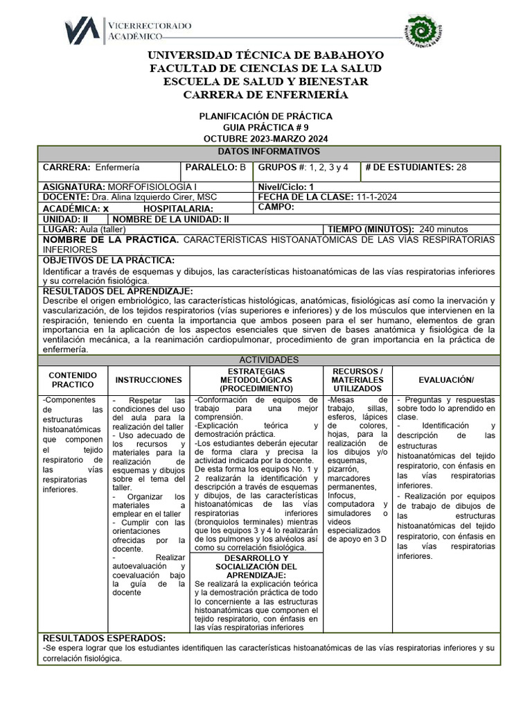 Guia Practica Sem 9 Arreglada La Fecha. 11-1-2024 | PDF | Sistema ...