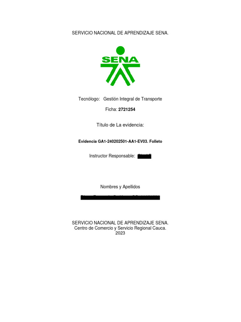Evidencia GA1-240202501-AA1-EV03. Folleto | PDF