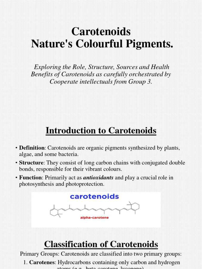 Carotenoids | PDF | Carotenoid