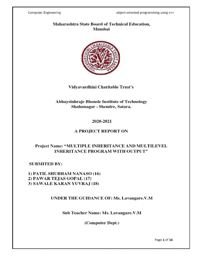 Oop Micro Project | PDF