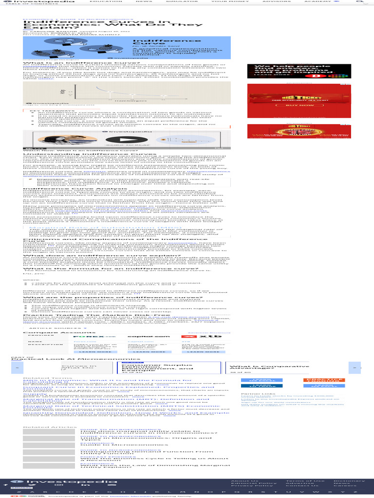 Indifference Curves in Economics What Do They Explain | PDF