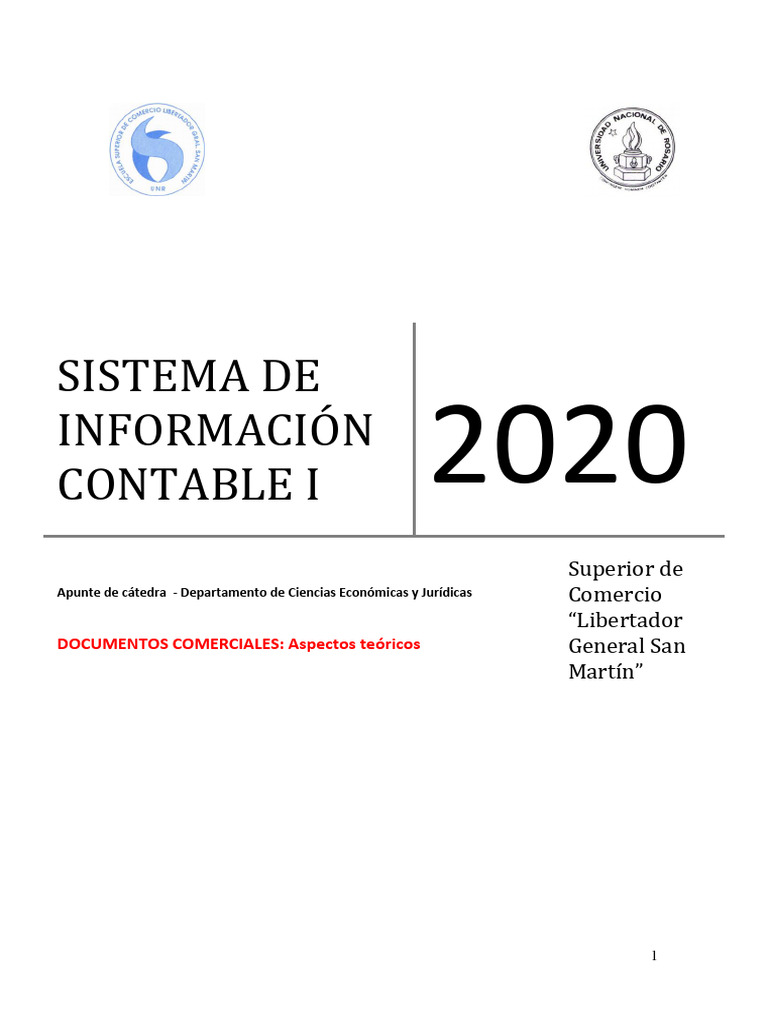 SIC I TEORIA Documentos Comerciales | PDF | Cheque | Bancos