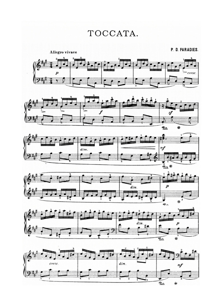Paradisi Toccata | PDF