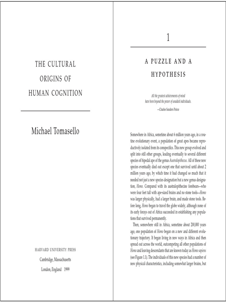 Tomasello | PDF | Michael Tomasello | Learning