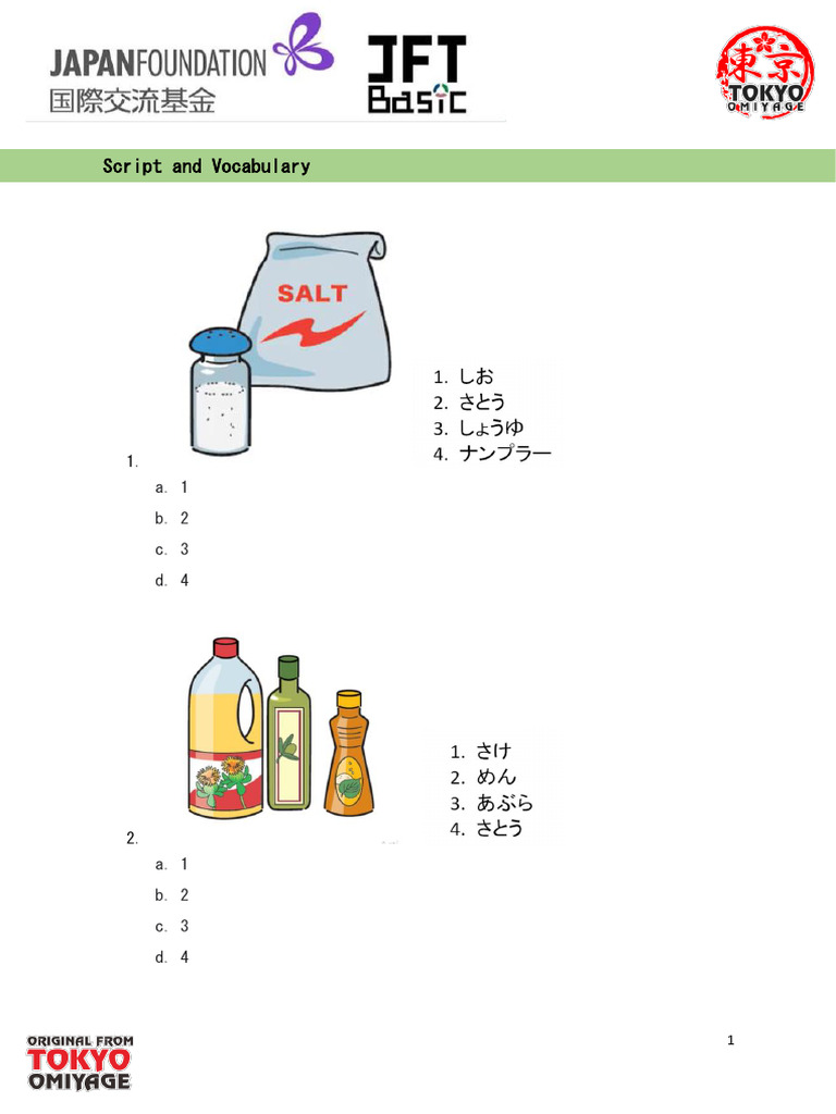 JFT Basic Level Intermediate 10 | PDF