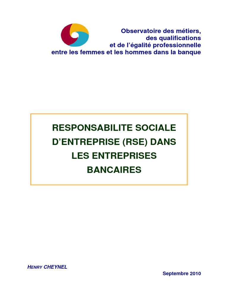 Etude RSE Responsabilite Sociale Entreprise | PDF