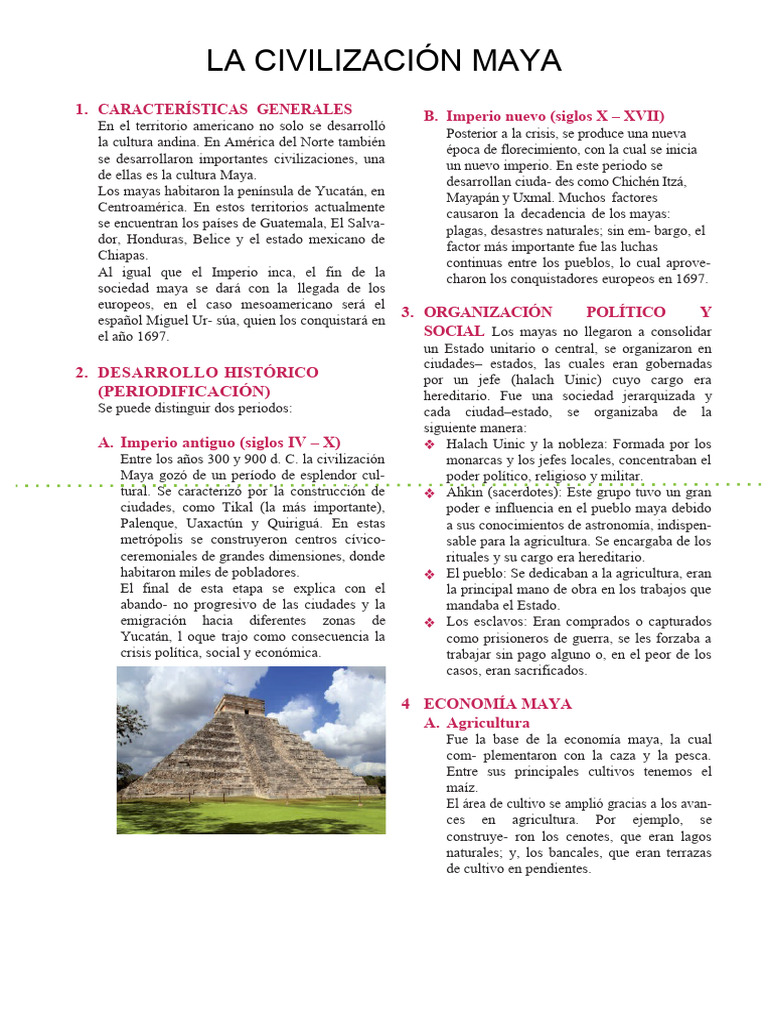 La Civilizacion Maya | PDF | Civilización maya