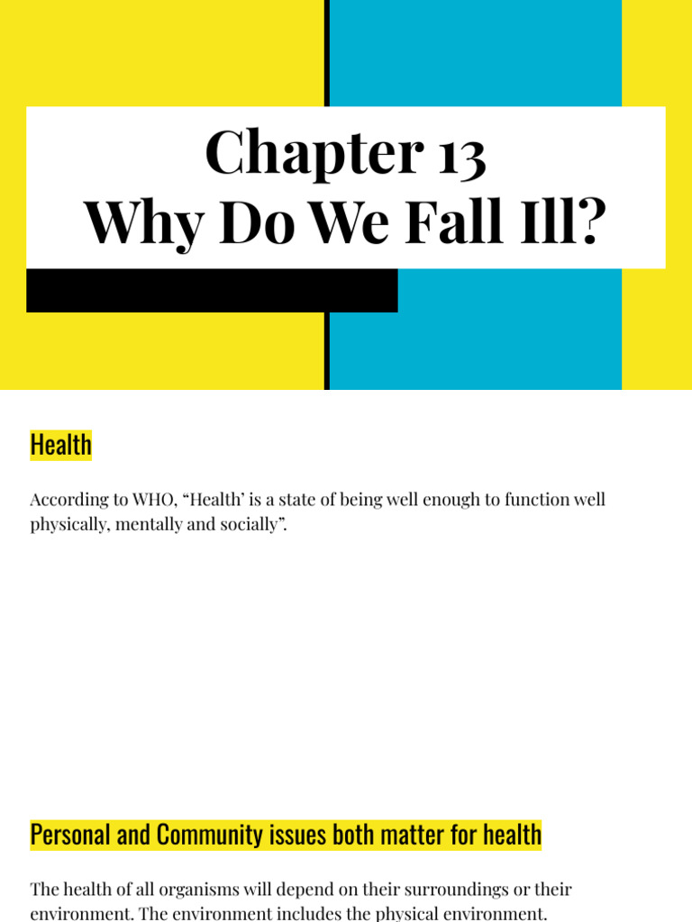 Why Do We Fall Ill | PDF