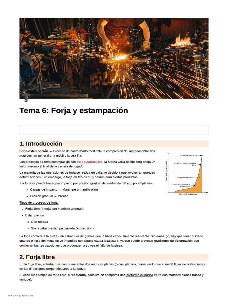 Procesos de Forja y Estampación | PDF | Forjar | Ingeniería mecánica