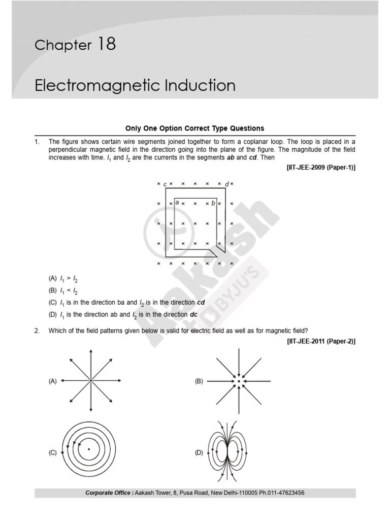 P Ch-18 Electromagnetic+Induction | PDF | Electromagnetic Induction ...