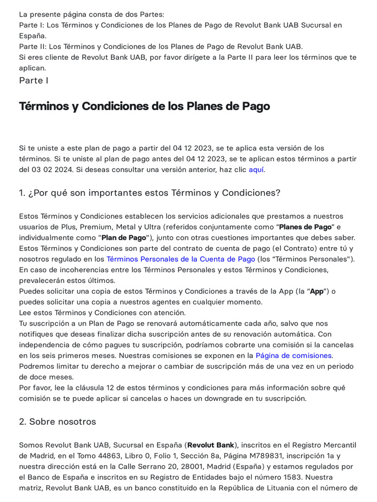 T Rminos y Condiciones de Los Planes de Pago 9dcd9966 1.4.0 1701682984 Es | PDF | Seguro