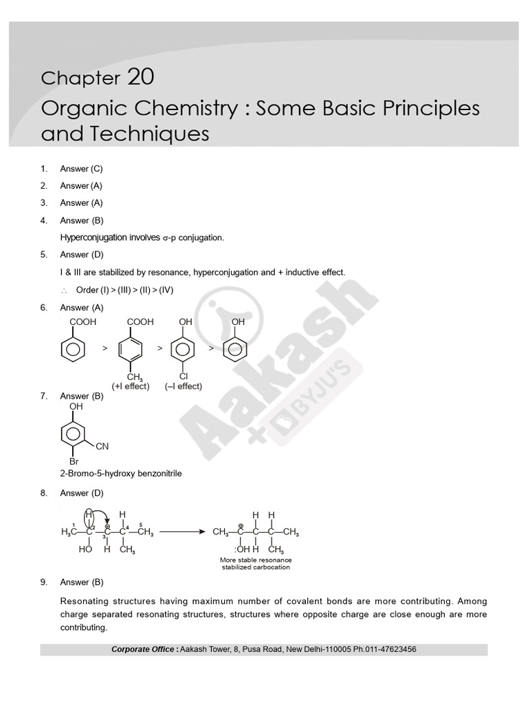 C Sol Ch-20 Organic+Chemistry | PDF | Aromaticity | Acid