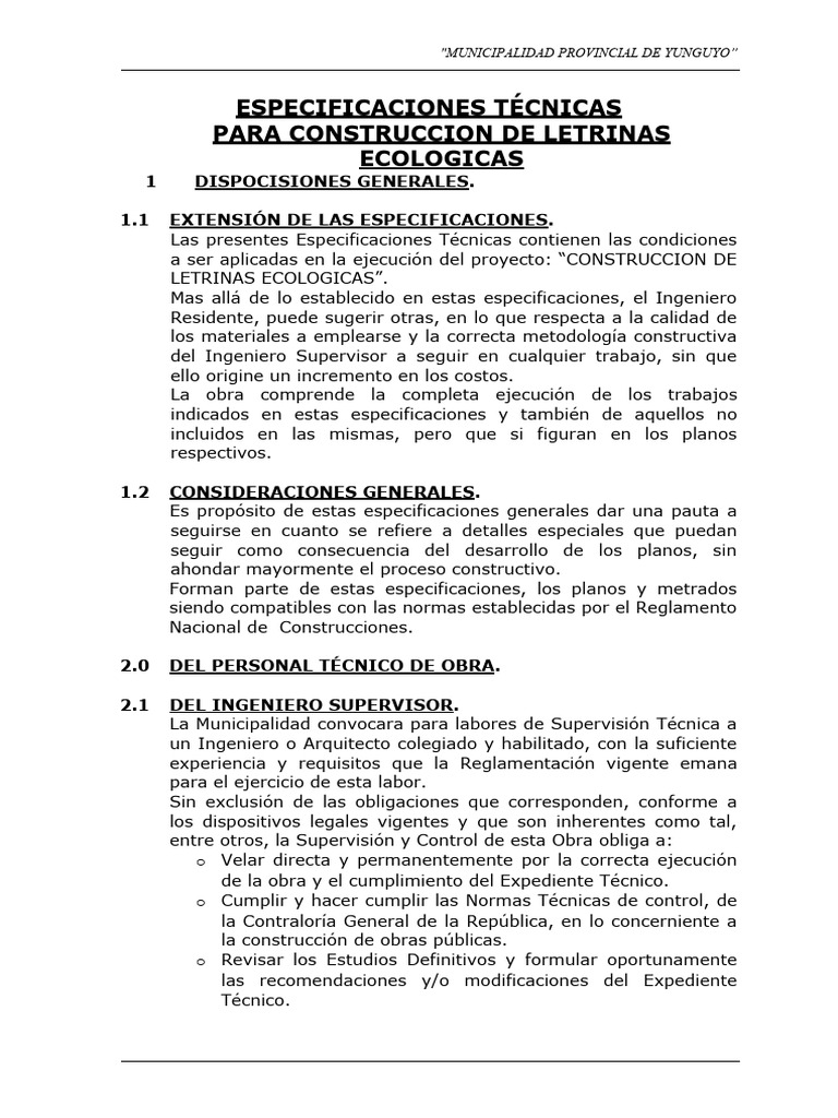 Construcción de Letrinas Ecológicas | PDF | Hormigón | Fundación ...