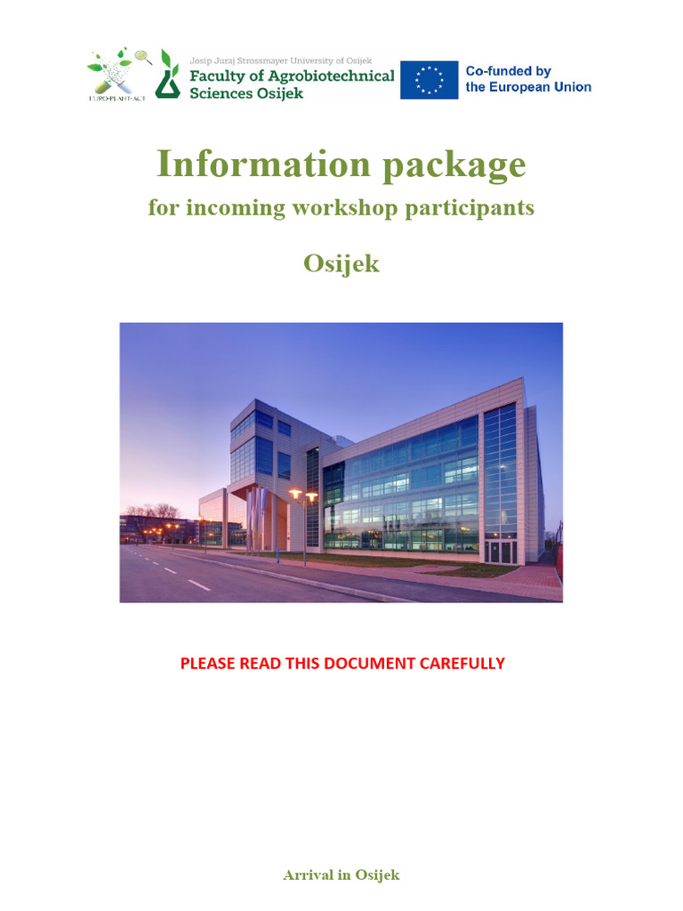 Osijek Info Package | PDF | Croatia | Bus
