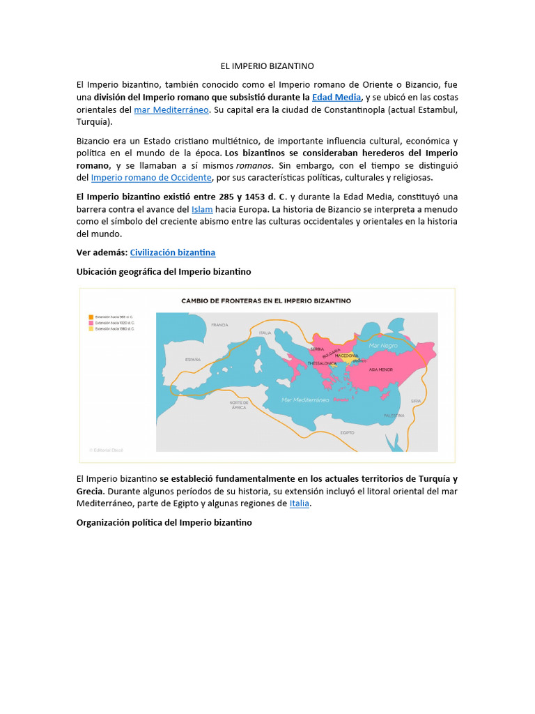 3 El Imperio Bizantino | PDF | imperio Bizantino | imperio Romano