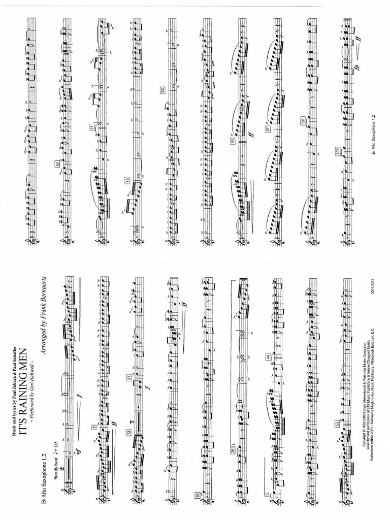 IT' S RAINING MEN Saxo | PDF