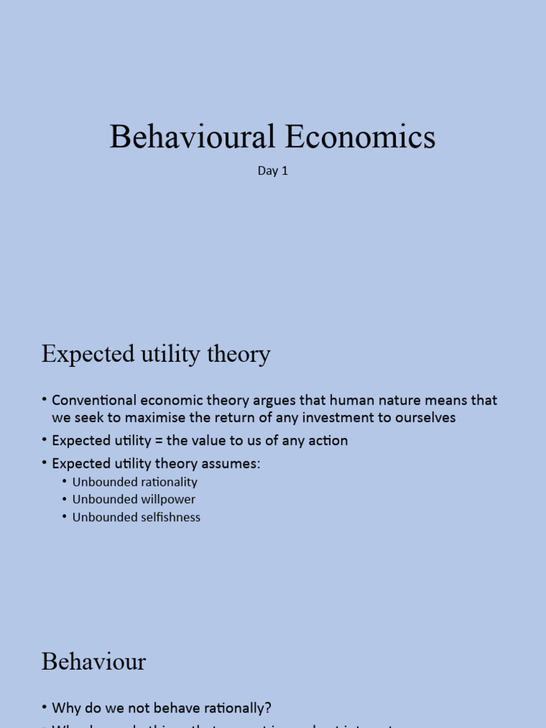 Understanding Behavioral Economics Insights | PDF | Risk ...