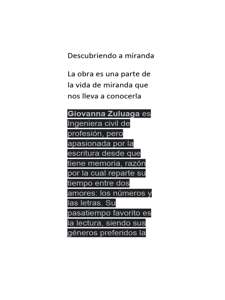 Descubriendo a Miranda: Identidad y Libertad | PDF | Novela negra ...