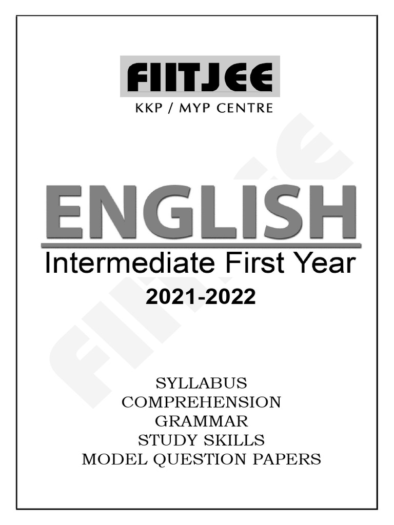 ENGLISH - FIRST YEAR IPE QUESTION BANK - 2021-22 (Final) | PDF | Verb | Grammar