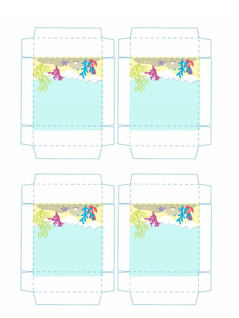 Cenário Caixa Milk Visor Shaker Fundo do Mar Sonhos de Papel | PDF