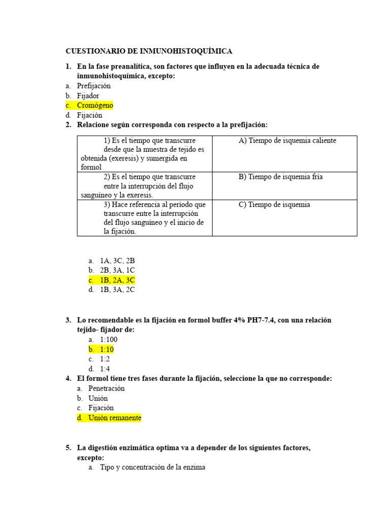 Cuestionario Ihq | PDF