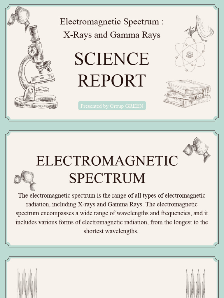 Cream and Green Illustrative Science Project Presentation | PDF | Gamma ...