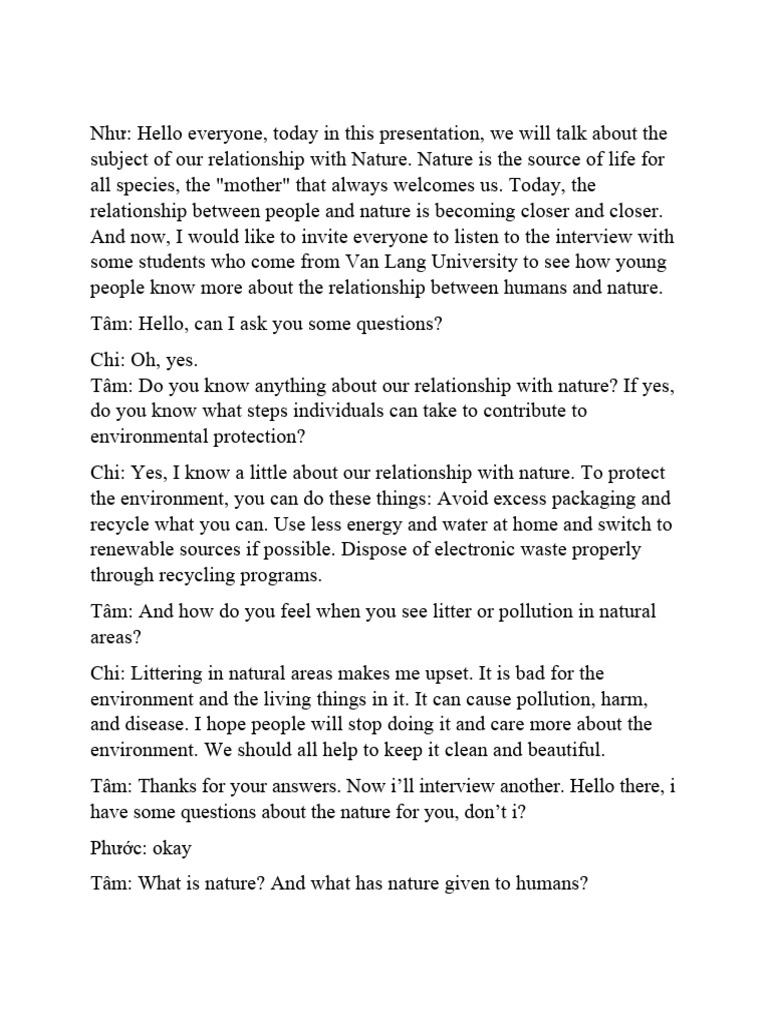 Script | PDF | Nature | Natural Environment