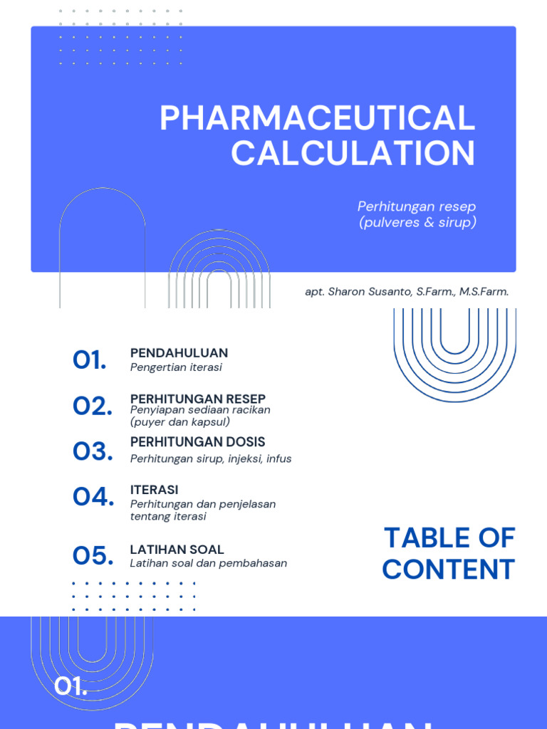 Pertemuan 1 - Perhitungan Resep (Puyer& Sirup) | PDF