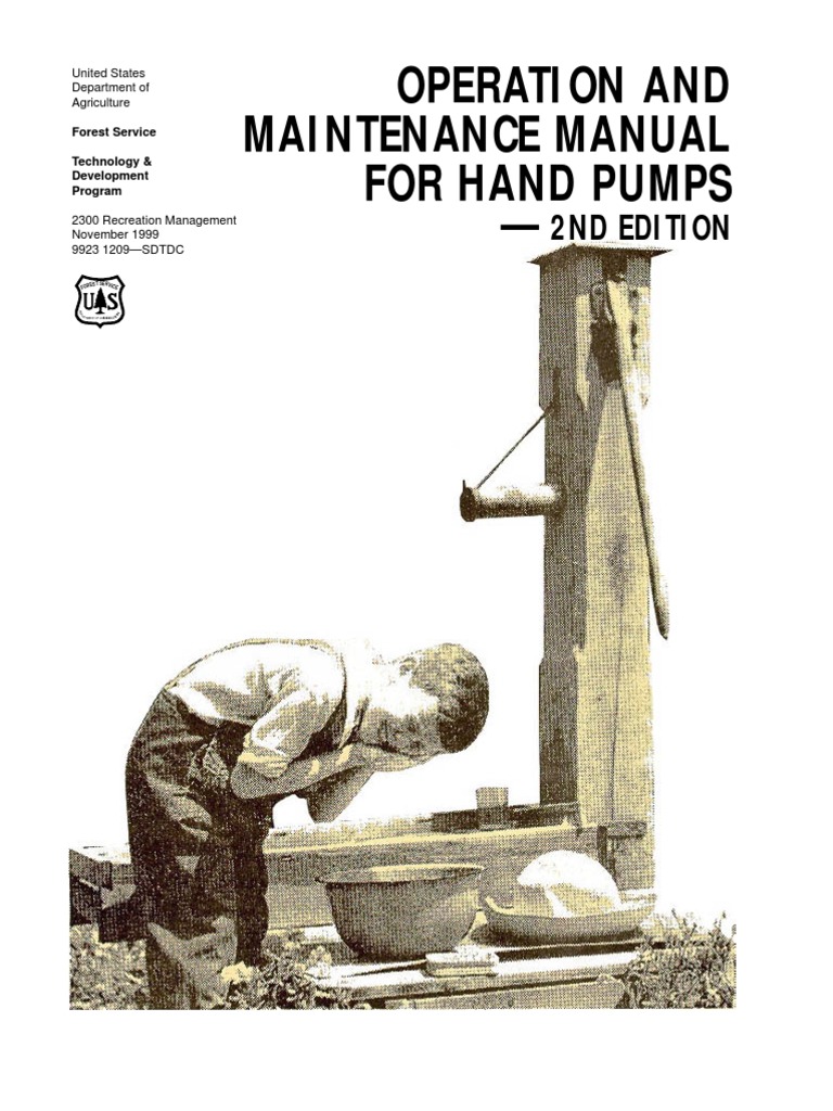 Hand Pump Operation & Maintenance Manual | PDF | Pump | Cylinder (Engine)