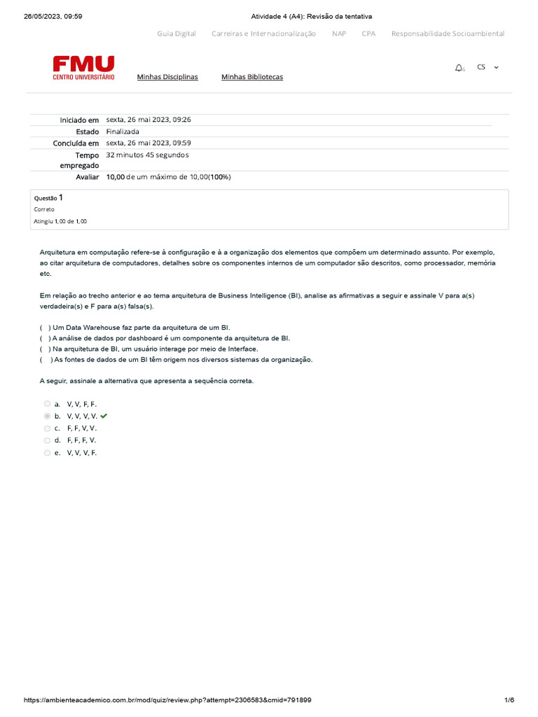 Atividade 4 (A4) - Prática de Banco de Dados. | PDF | No SQL | Inteligência empresarial